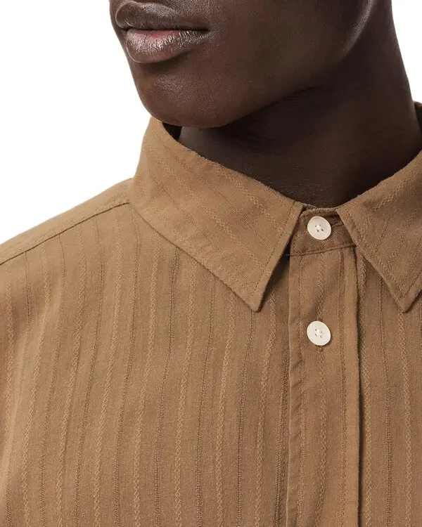 ALLSAINTS Carlyle Oversized Fit Shirt - Borg Brown