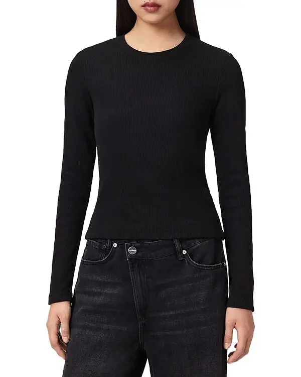 ALLSAINTS Elena Long Sleeve Tee - Black