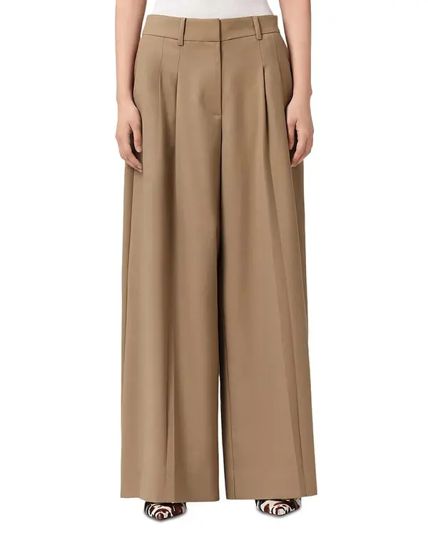 ALLSAINTS Poppy Wide Leg Pants - Sand Brown