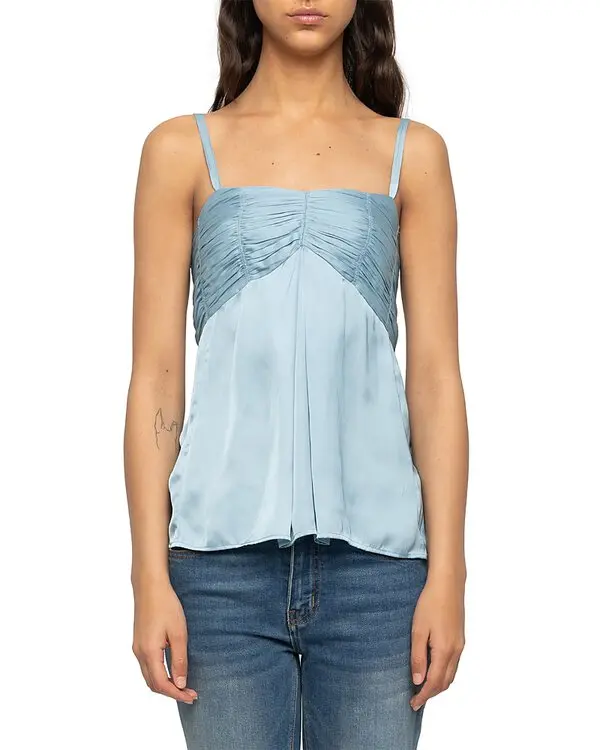 Zadig&Voltaire Cippie Satin Camisole Top - Sky