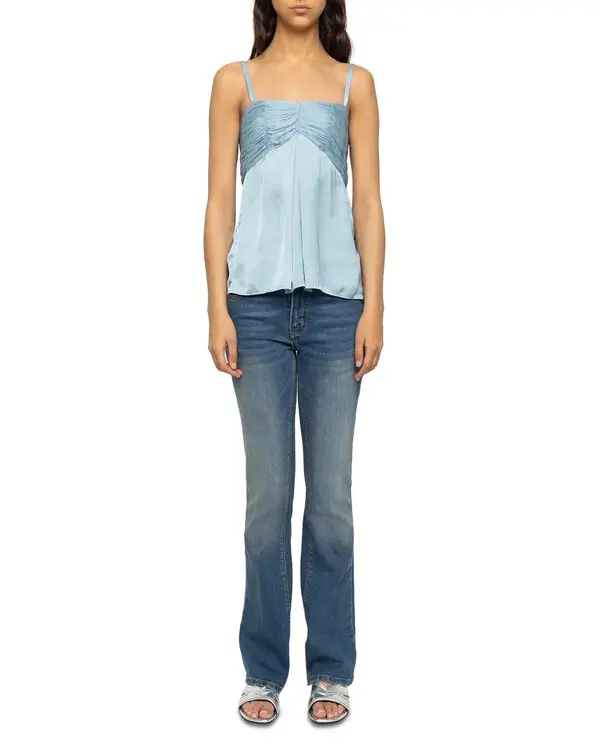 Zadig&Voltaire Cippie Satin Camisole Top - Sky