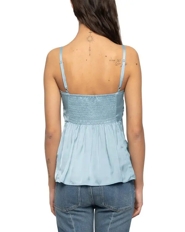 Zadig&Voltaire Cippie Satin Camisole Top - Sky