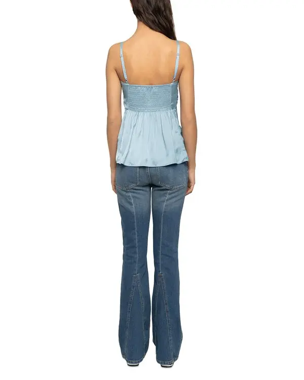 Zadig&Voltaire Cippie Satin Camisole Top - Sky