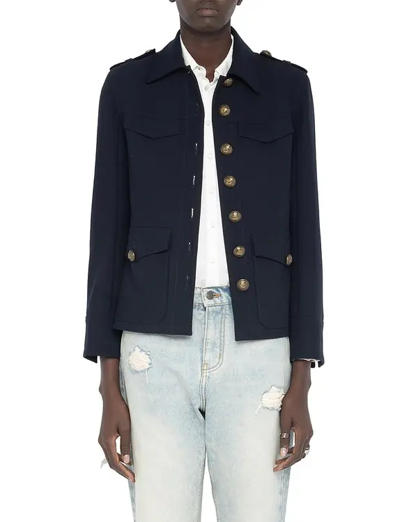 Zadig&Voltaire Veraman Button Front Blazer - Encre