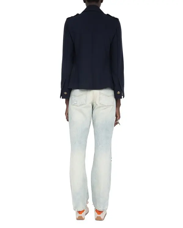 Zadig&Voltaire Veraman Button Front Blazer - Encre