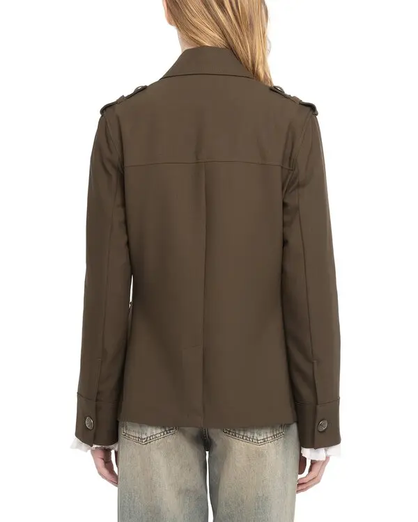 Zadig&Voltaire Veraman Button Front Blazer - Moss