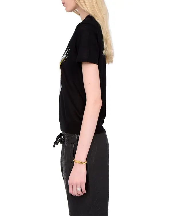 Zadig&Voltaire Idal Cashmere Intarsia Sweater - Black