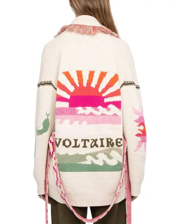 Zadig&Voltaire Alpa Wool-cashmere Cardigan Coat - Cream