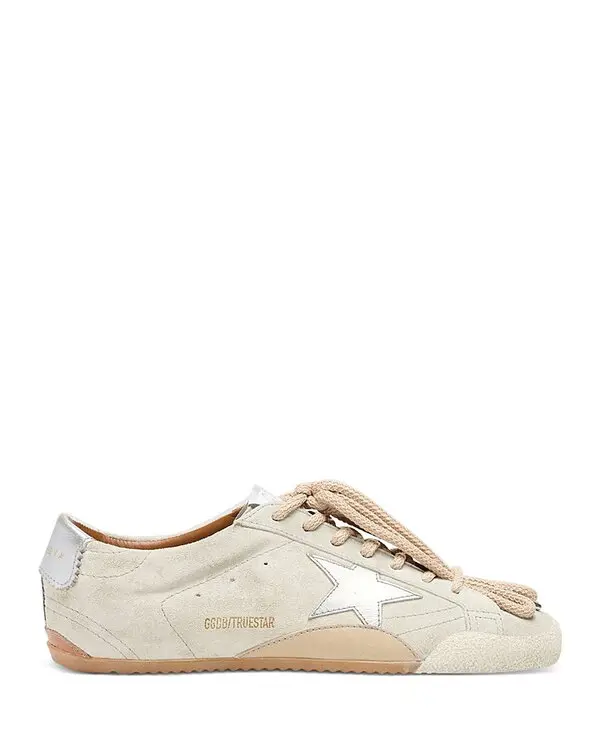 GOLDEN GOOSE True Star Suede Sneakers - Light Grey