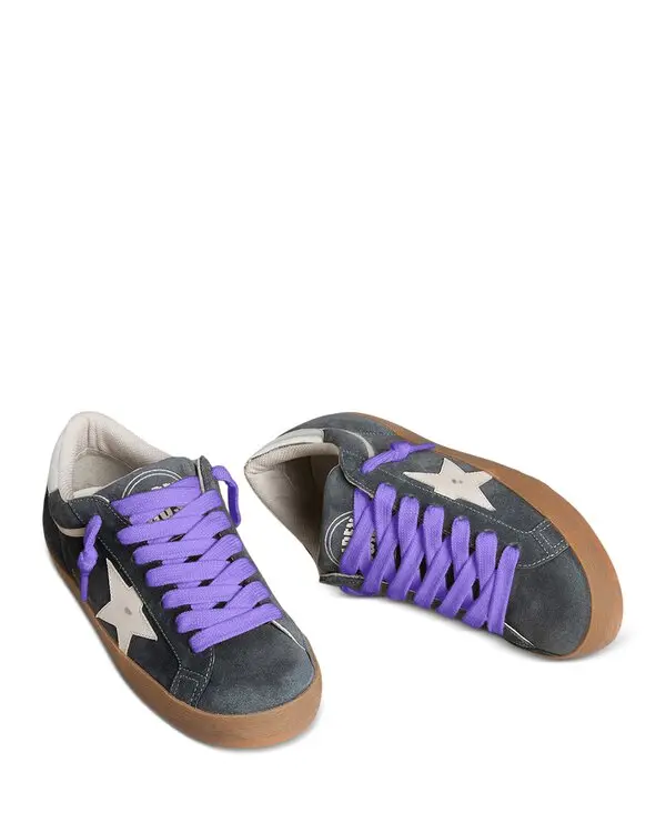 GOLDEN GOOSE Super Star Suede Sneakers - Stone Blue