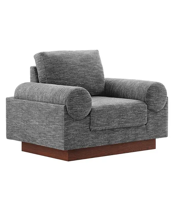 MODWAY Oasis Upholstered Fabric Armchair - Gray
