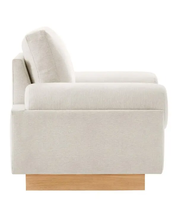MODWAY Oasis Upholstered Fabric Armchair - Ivory