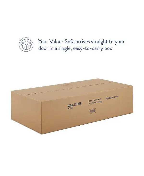 MODWAY Valour Performance Velvet Sofa - Gray
