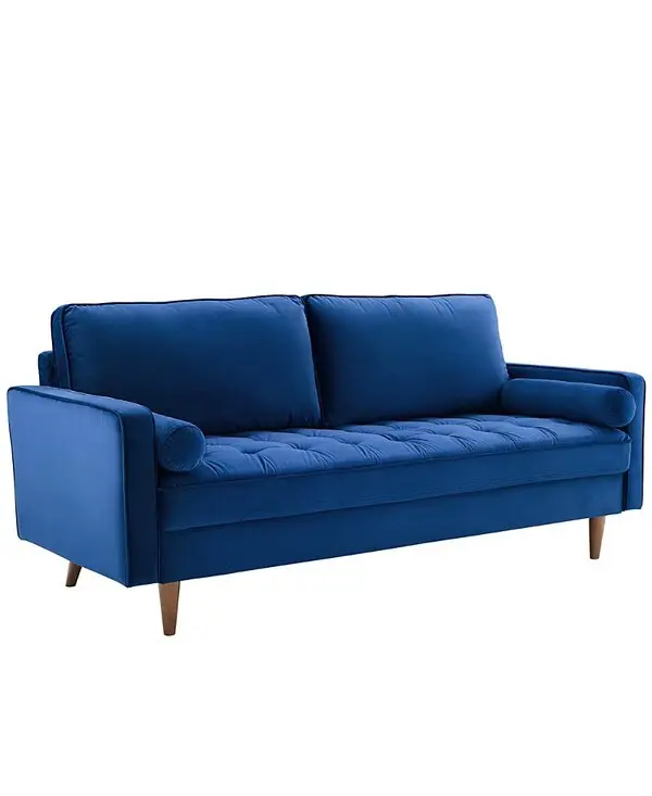 MODWAY Valour Performance Velvet Sofa - Navy