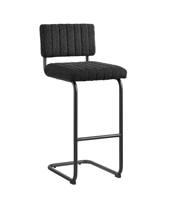 MODWAY Parity Boucle Bar Stools, Set Of 2 - Black Black