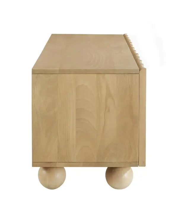 MODWAY Sorren Scalloped 54 Wood Tv Stand - Natural