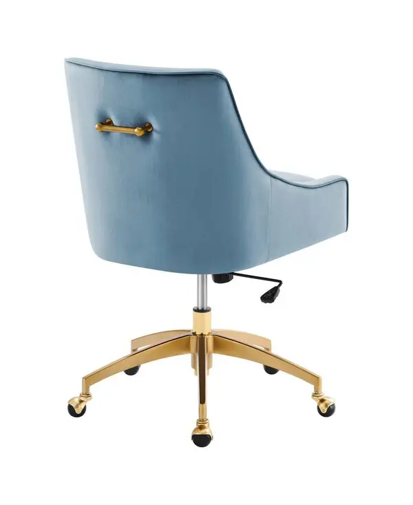 MODWAY Discern Performance Velvet Office Chair - Light Blue