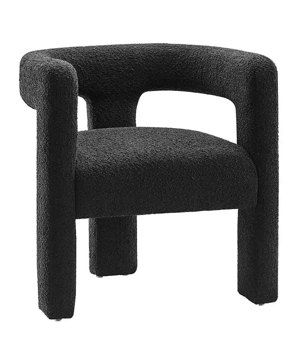 MODWAY Kayla Boucle Upholstered Armchair - Black