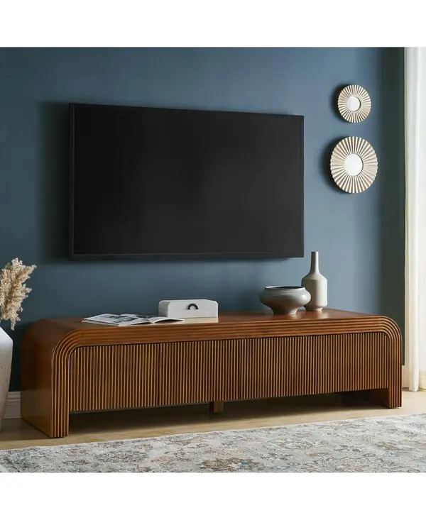 MODWAY Waterflute 68 Fluted Tv Stand - Walnut