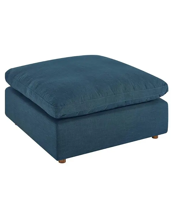 MODWAY Commix Down Filled Overstuffed Ottoman - Azure