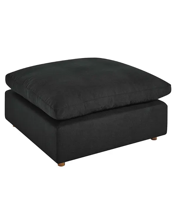 MODWAY Commix Down Filled Overstuffed Ottoman - Black