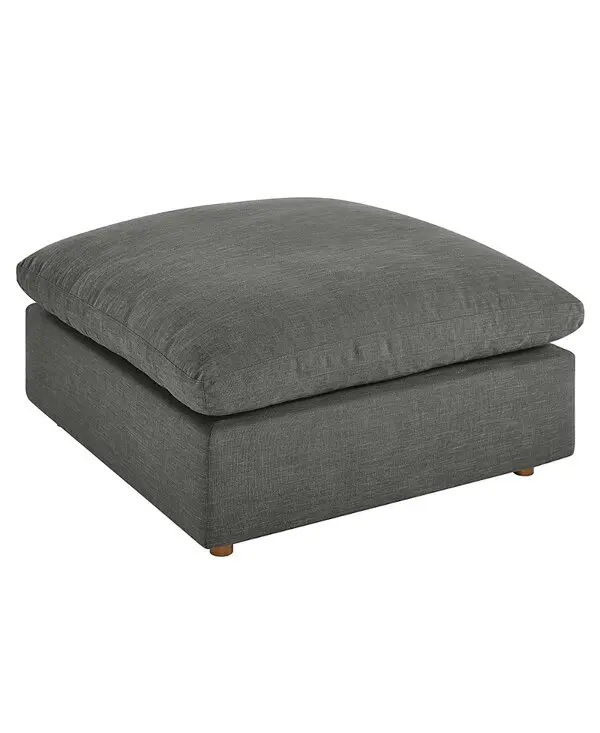 MODWAY Commix Down Filled Overstuffed Ottoman - Gray