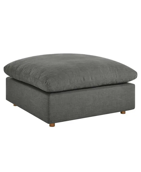 MODWAY Commix Down Filled Overstuffed Ottoman - Gray