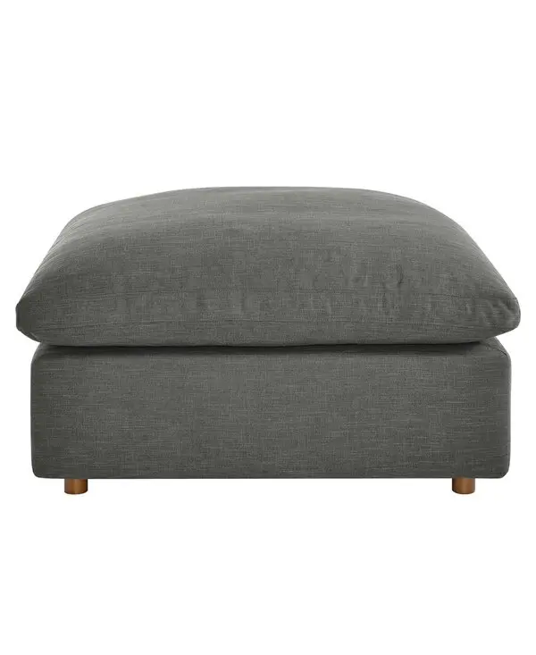 MODWAY Commix Down Filled Overstuffed Ottoman - Gray