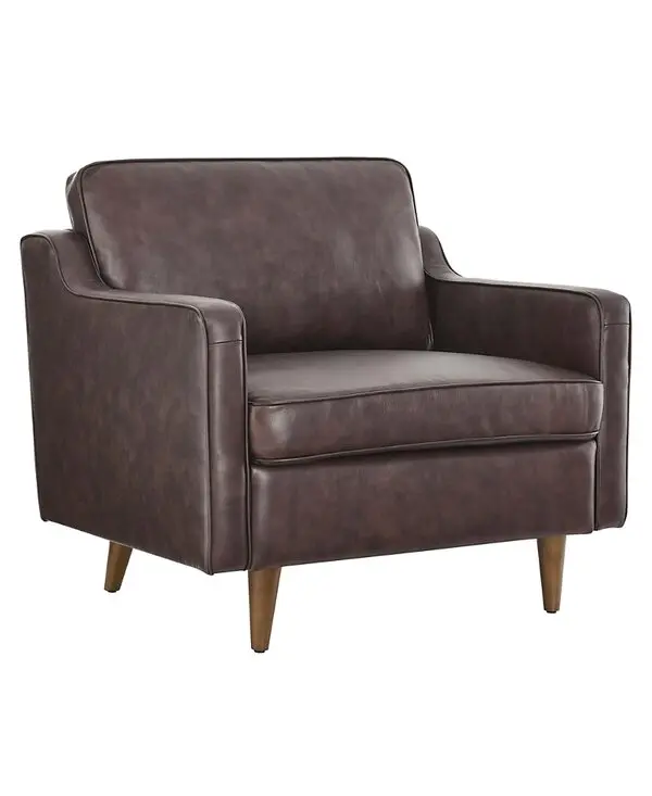 MODWAY Impart Genuine Leather Armchair - Brown