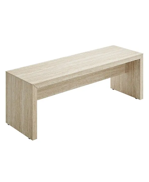 MODWAY Mirella 53.5a Faux Bench - Travertine