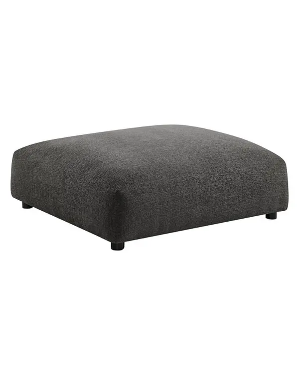 MODWAY Solace Modular Upholstered Fabric Ottoman - Charcoal
