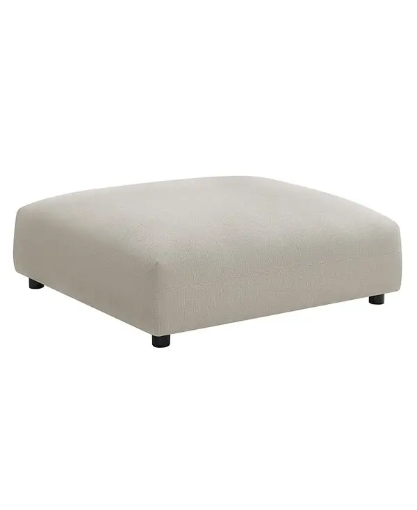 MODWAY Solace Modular Upholstered Fabric Ottoman - Linen