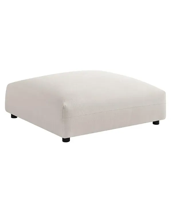 MODWAY Solace Modular Upholstered Fabric Ottoman - Salt