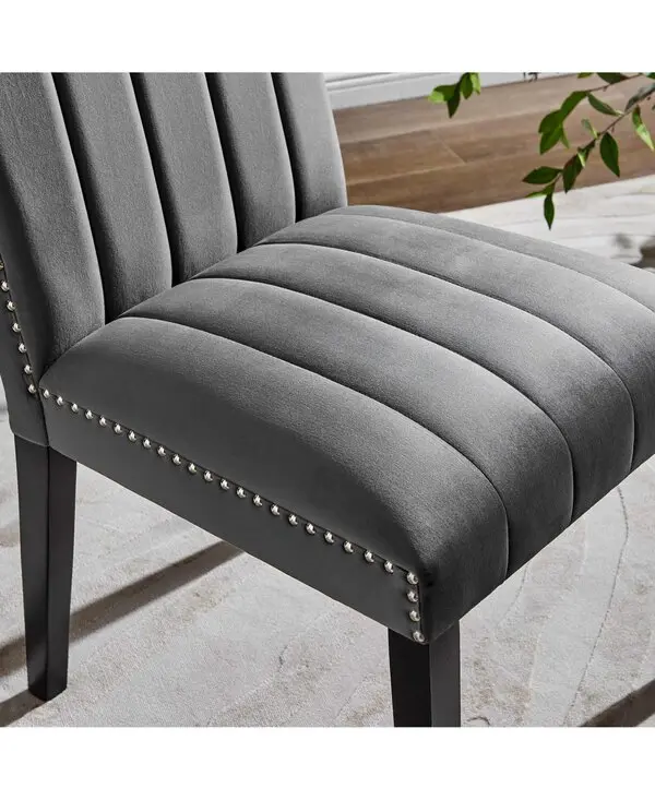 MODWAY Catalyst Performance Velvet Dining Side Chairs, Set Of 2