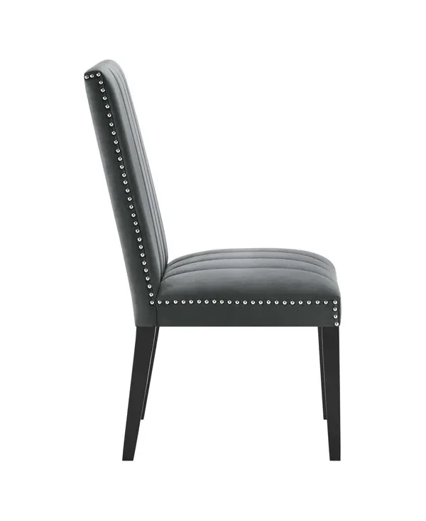MODWAY Catalyst Performance Velvet Dining Side Chairs, Set Of 2