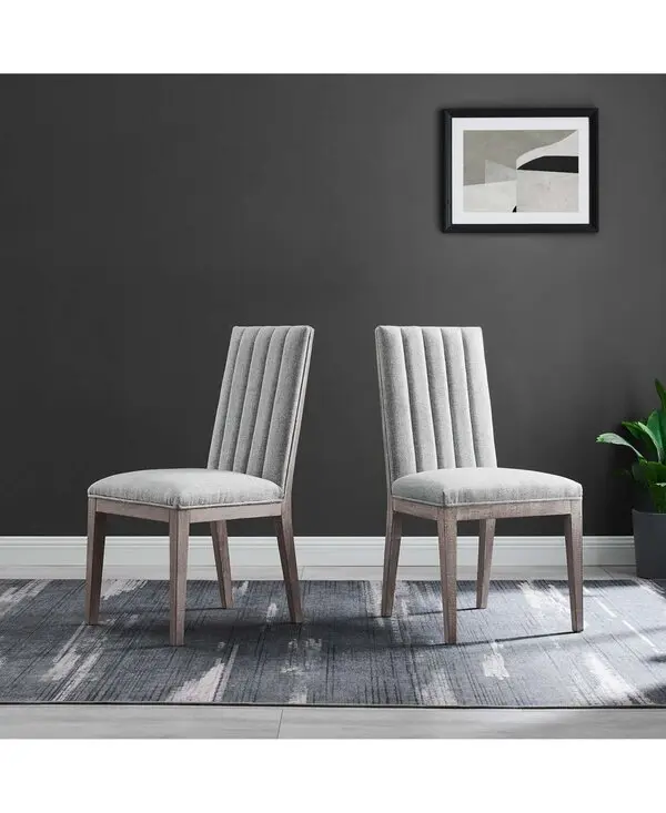 MODWAY Maisonette French Vintage Tufted Fabric Fabric Dining Side Chair