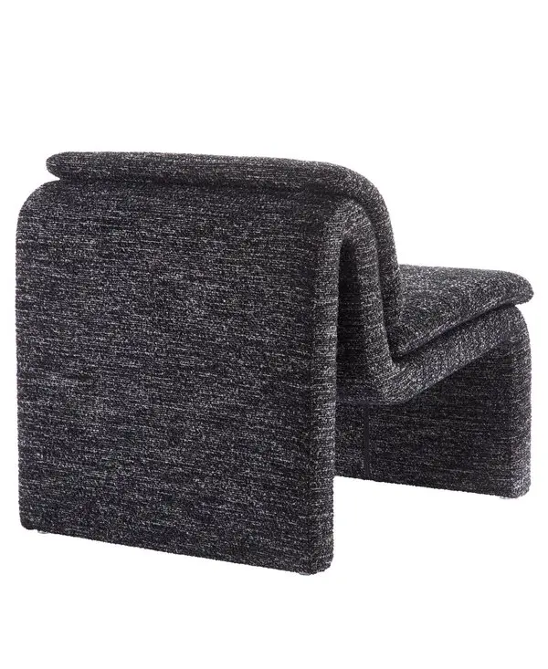 MODWAY Dune Boucle Upholstered Armless Accent Chair - Charcoal