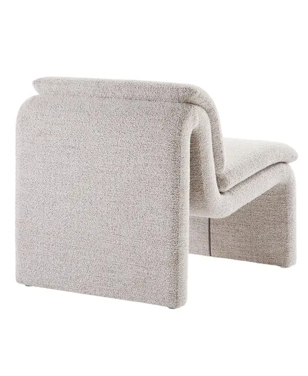 MODWAY Dune Boucle Upholstered Armless Accent Chair - Parchment