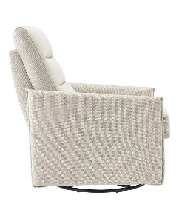 MODWAY Etta Upholstered Fabric Lounge Chair - Oatmeal