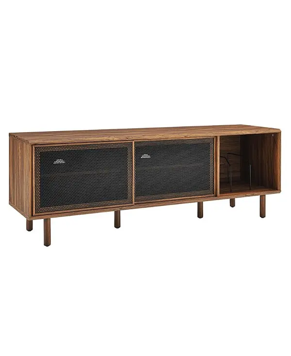 MODWAY Kurtis 67 Tv And Vinyl Record Stand - Walnut