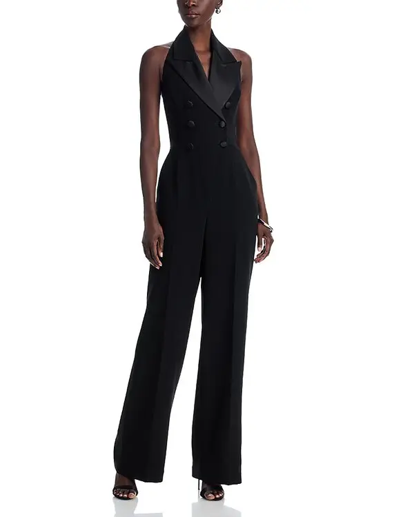 SERGIO HUDSON Halter Neck Jumpsuit - Ebony