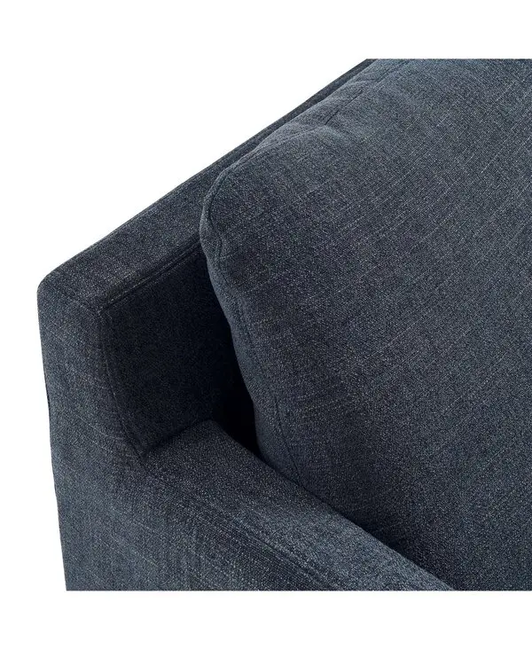 MODWAY Serene Fabric Slipcovered Swivel Armchair - Slate Blue