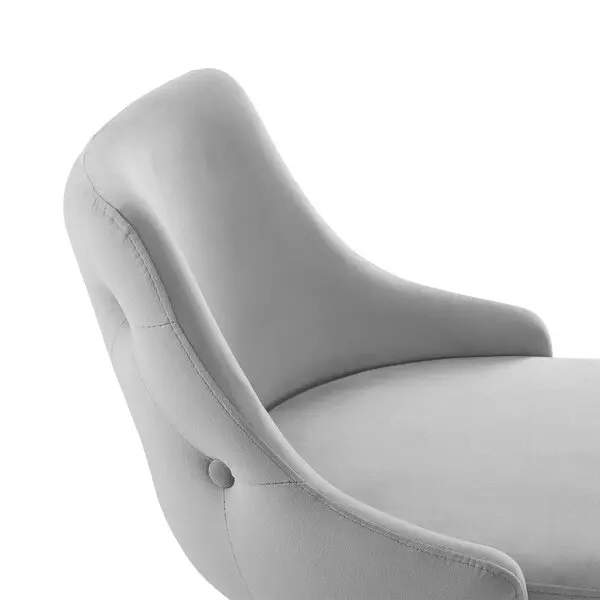 MODWAY Adorn Performance Velvet Bar Stool - Light Gray