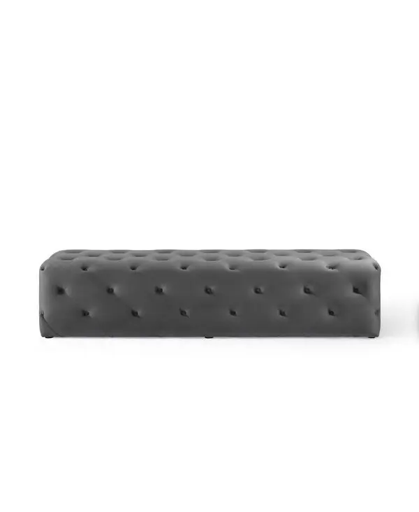 MODWAY Amour 72 Tufted Button Entryway Performance Velvet Bench