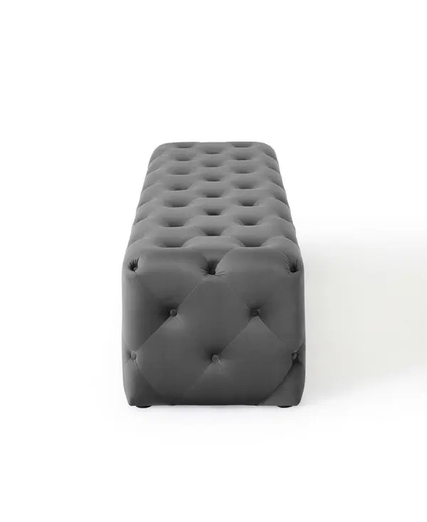 MODWAY Amour 72 Tufted Button Entryway Performance Velvet Bench