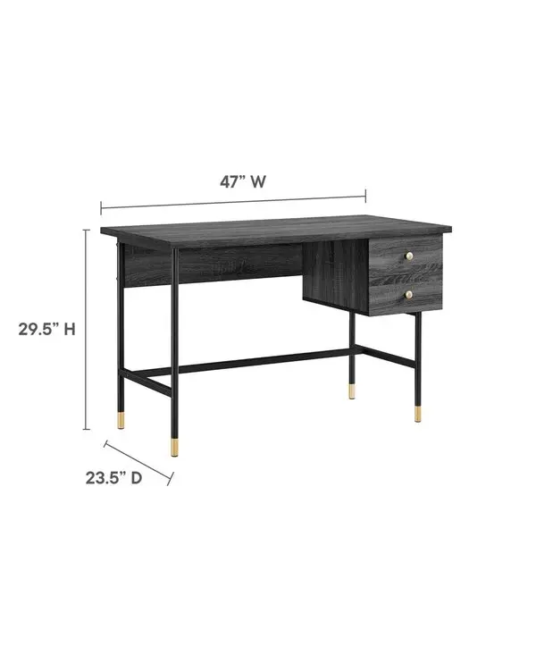 MODWAY Nexus Office Desk - Black Charcoal