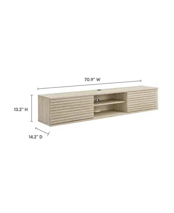 MODWAY Render 70 Faux Wall-mount Media Console Tv Stand