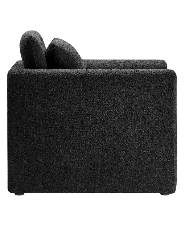 MODWAY Waverly Boucle Upholstered Armchair - Black