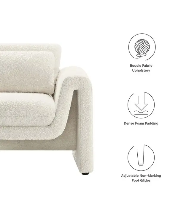 MODWAY Waverly Boucle Upholstered Armchair