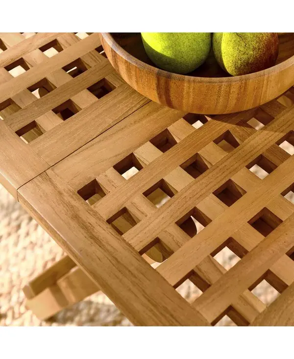 MODWAY Vienna Outdoor Patio Teak Wood Side Table